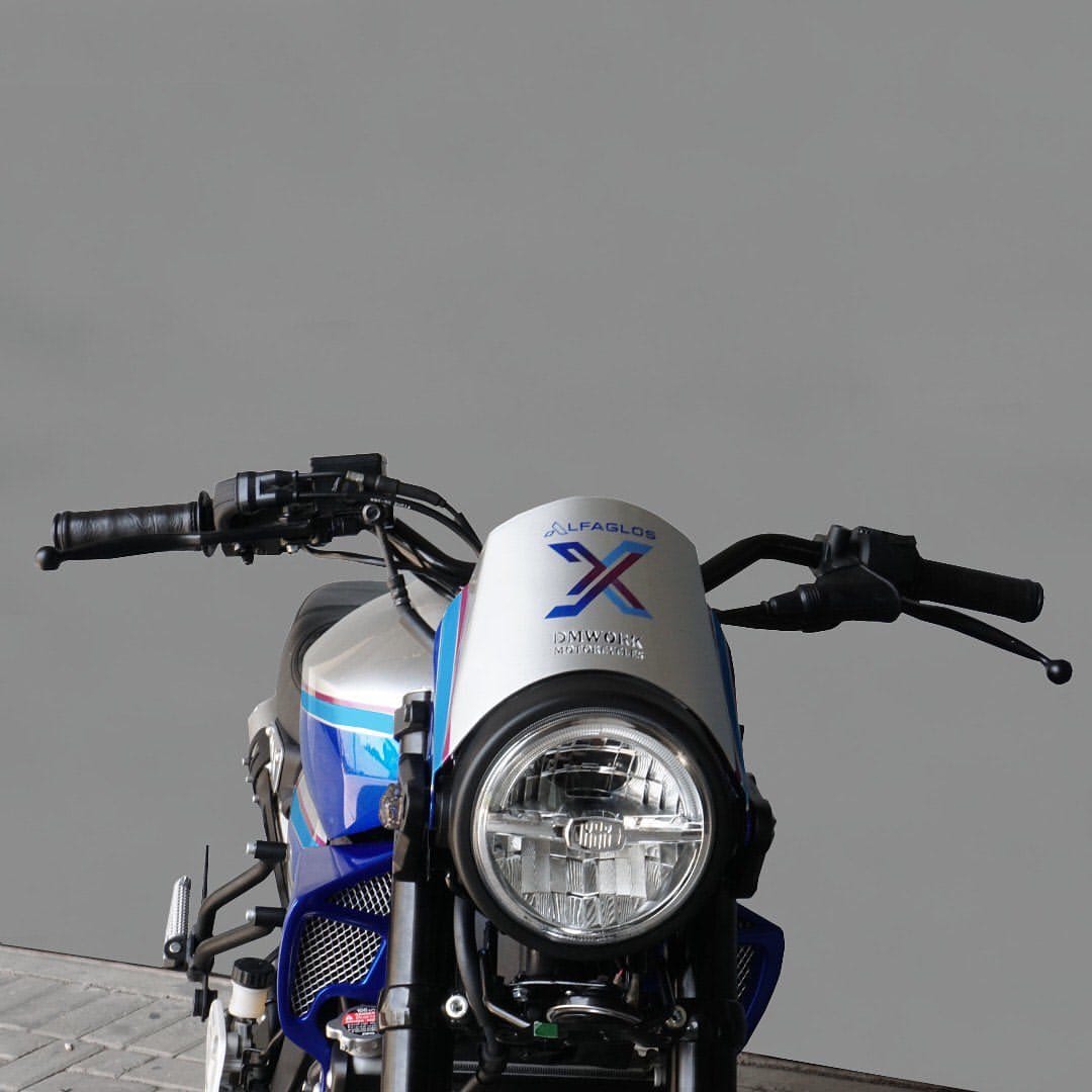Collaboration between Alfaglos X and DMWork Motorcycles - ALFAGLOS